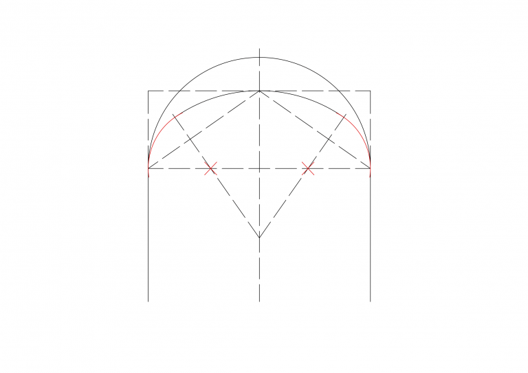 Korbbogen konstruieren – Hallimash